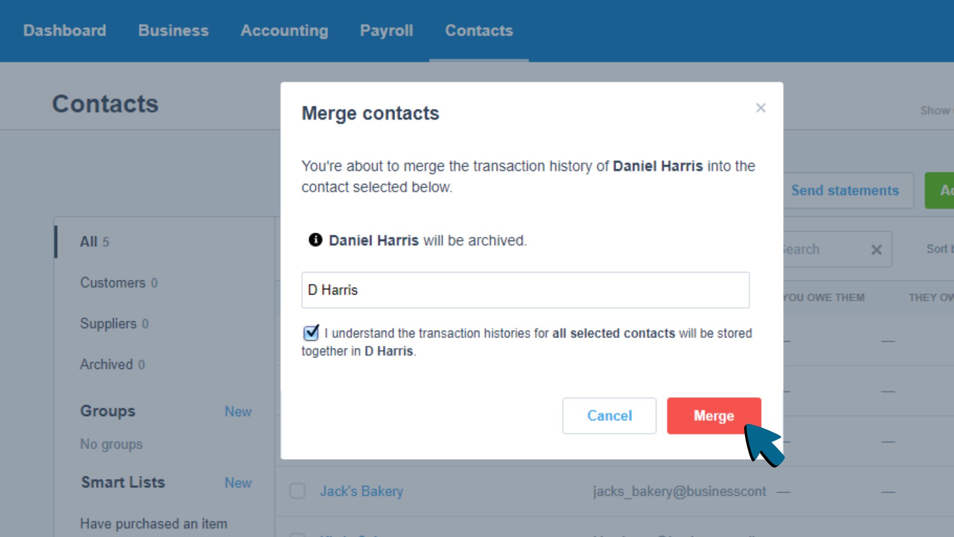 How do I delete a contact in Xero? - Xenon Connect